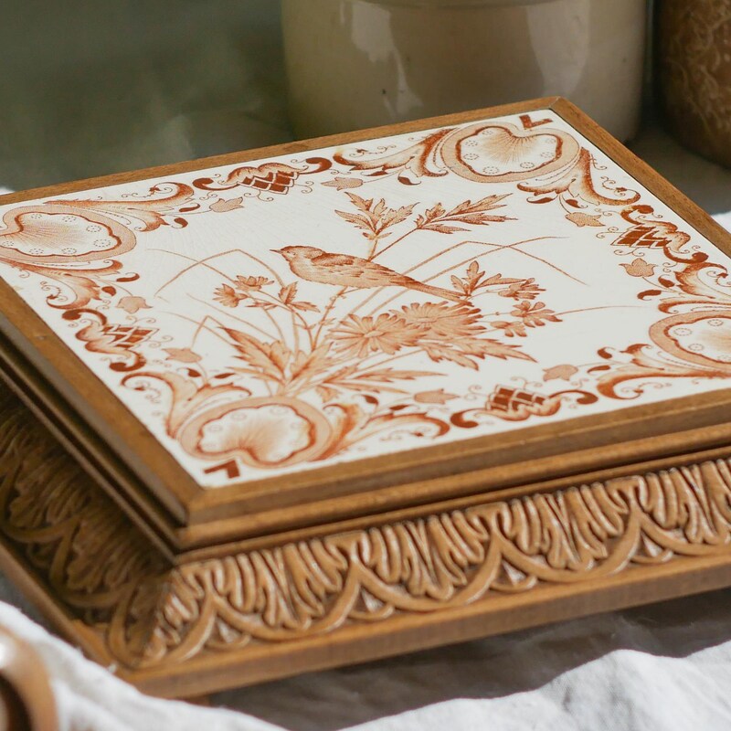 Antique French Tile Trivet - Etsy