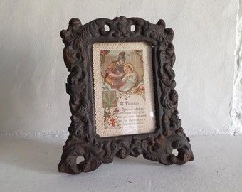 Antique Cast Iron Picture Frame - Etsy UK