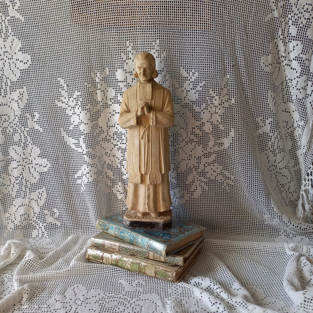Large Vintage Preacher Figurine With Aged Creamy White Finish - Etsy
