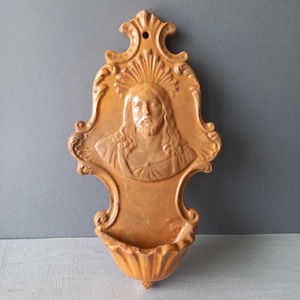 Vintage Holy Water Font, French Antique Stoup, Wall Hanging Benitier - Etsy