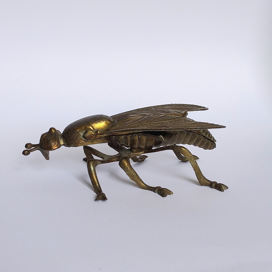 Decorative Vintage Brass Fly Ashtray, Desk Decor Ornament - Etsy