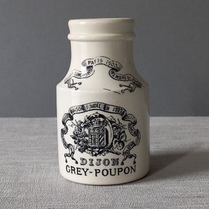 Small Antique White Ironstone Mustard Pot by Sarreguemines, French ...