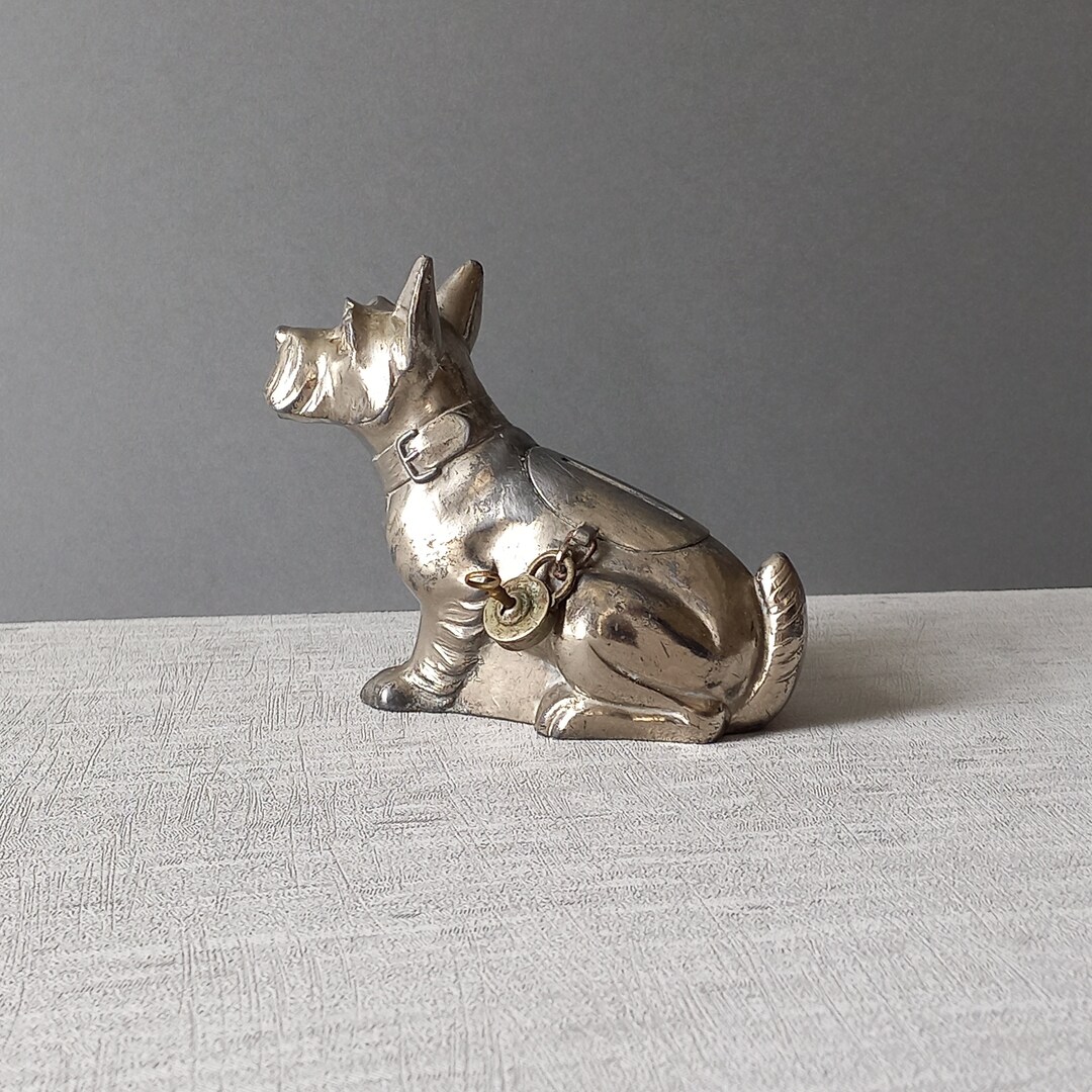 Art Deco Dog Money Box, Terrier Dog Money Box, Desk and Shelve Decor - Etsy