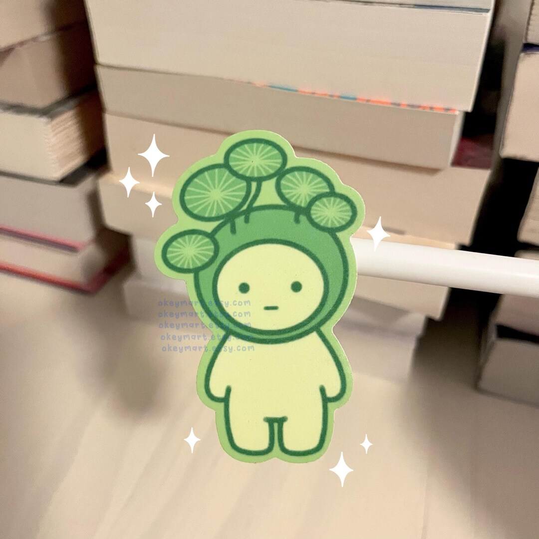 Green Guy Plant Algae | Cute Waterproof Matte Vinyl Sticker - Etsy