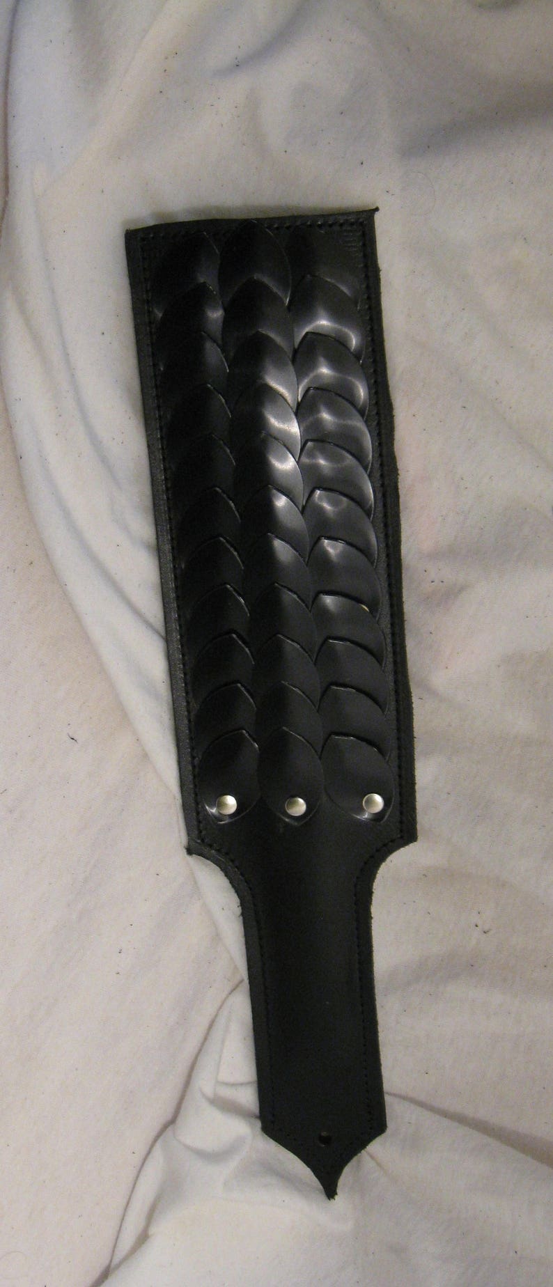 Hand-made Leather Paddle, With Studded Mult-color Scales - Etsy