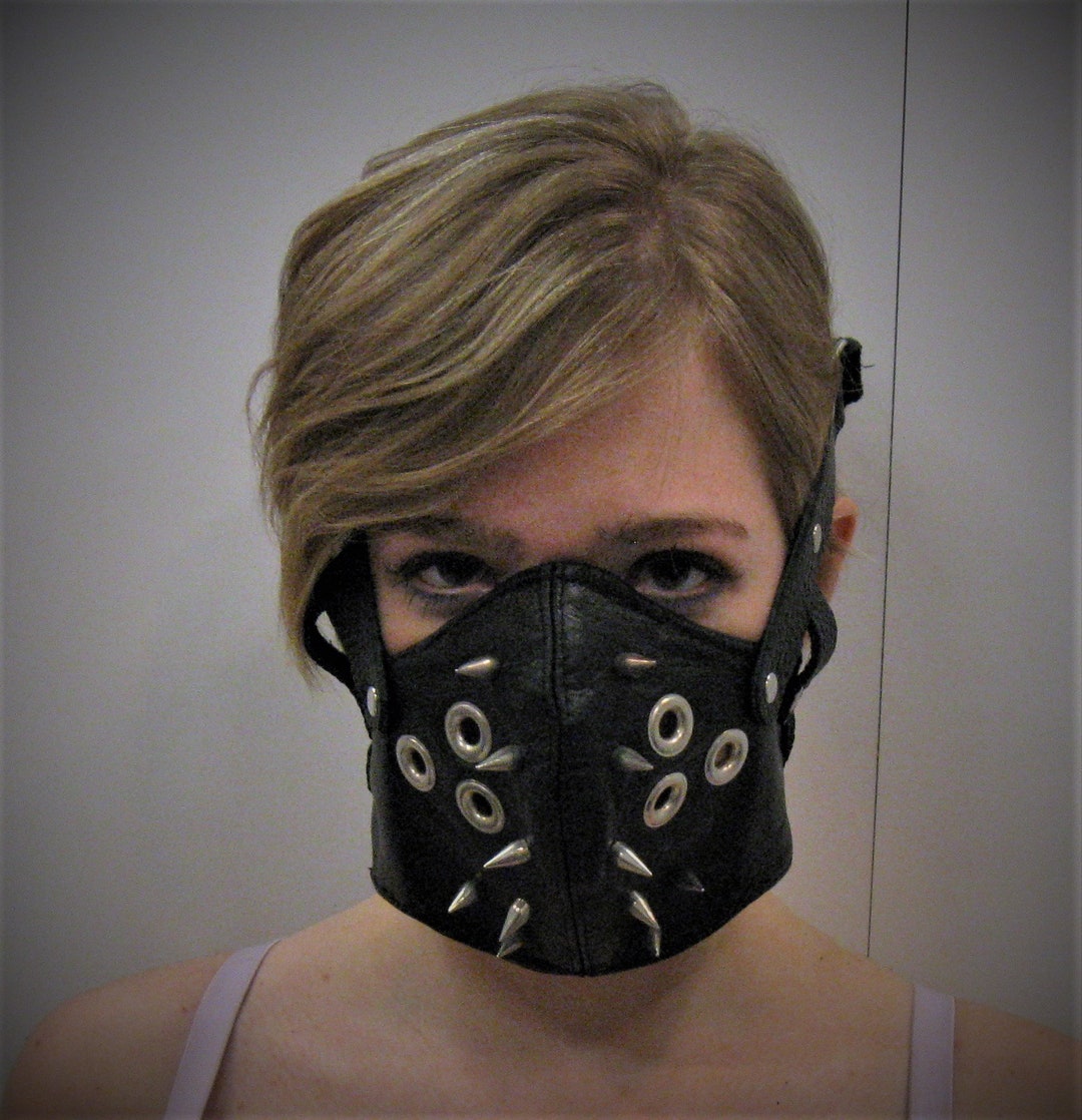 Black Leather Punk Motorcycle Mask or Muzzle - Etsy