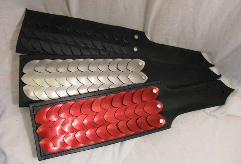Hand-made Leather Paddle, With Studded Mult-color Scales - Etsy