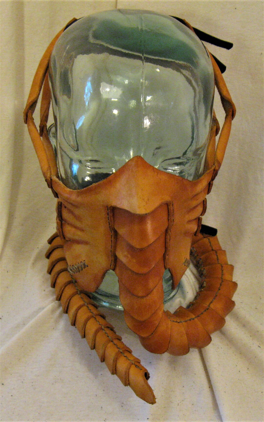 Hand Sewn and Dyed Leather Facehugger Mask - Etsy