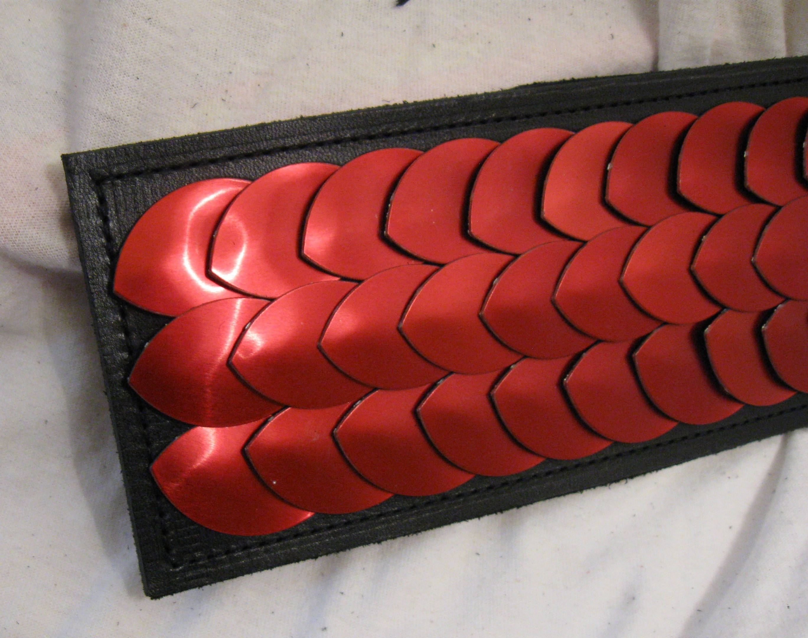 Hand-made Leather Paddle, With Studded Mult-color Scales - Etsy