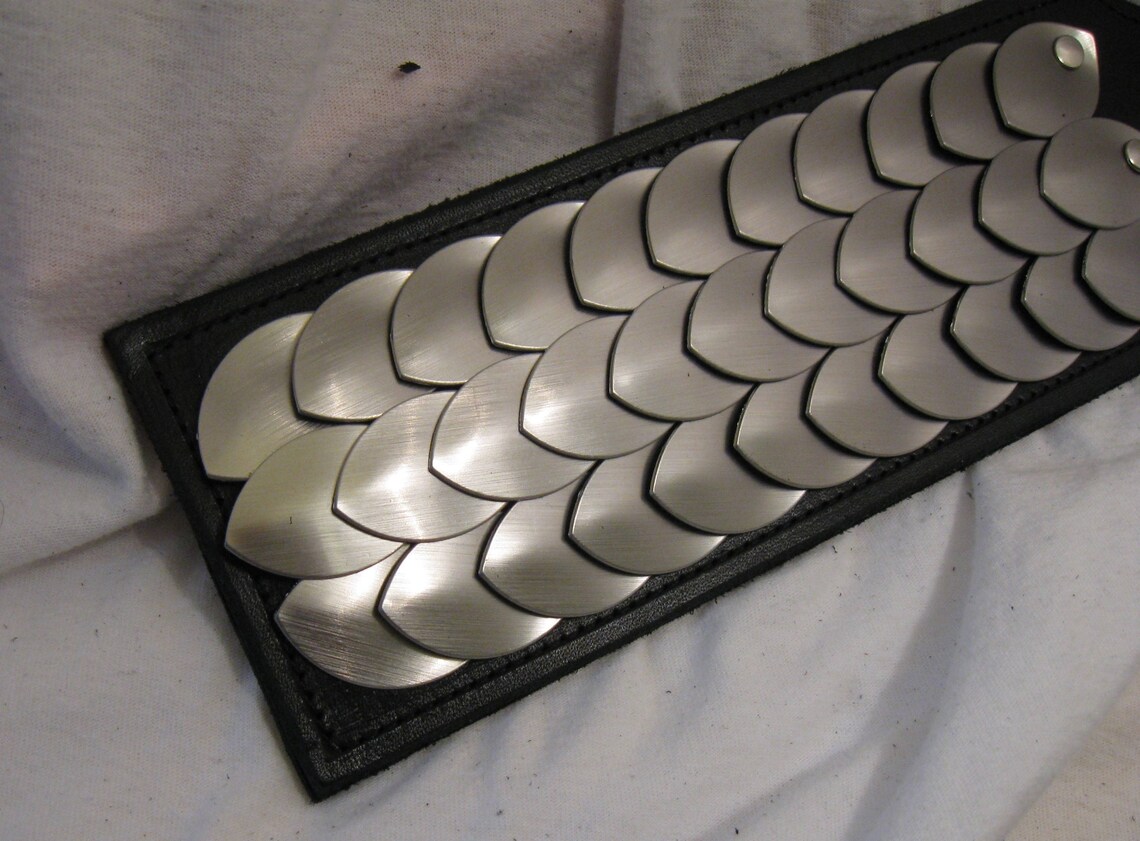 Hand-made Leather Paddle With Studded Mult-color Scales - Etsy