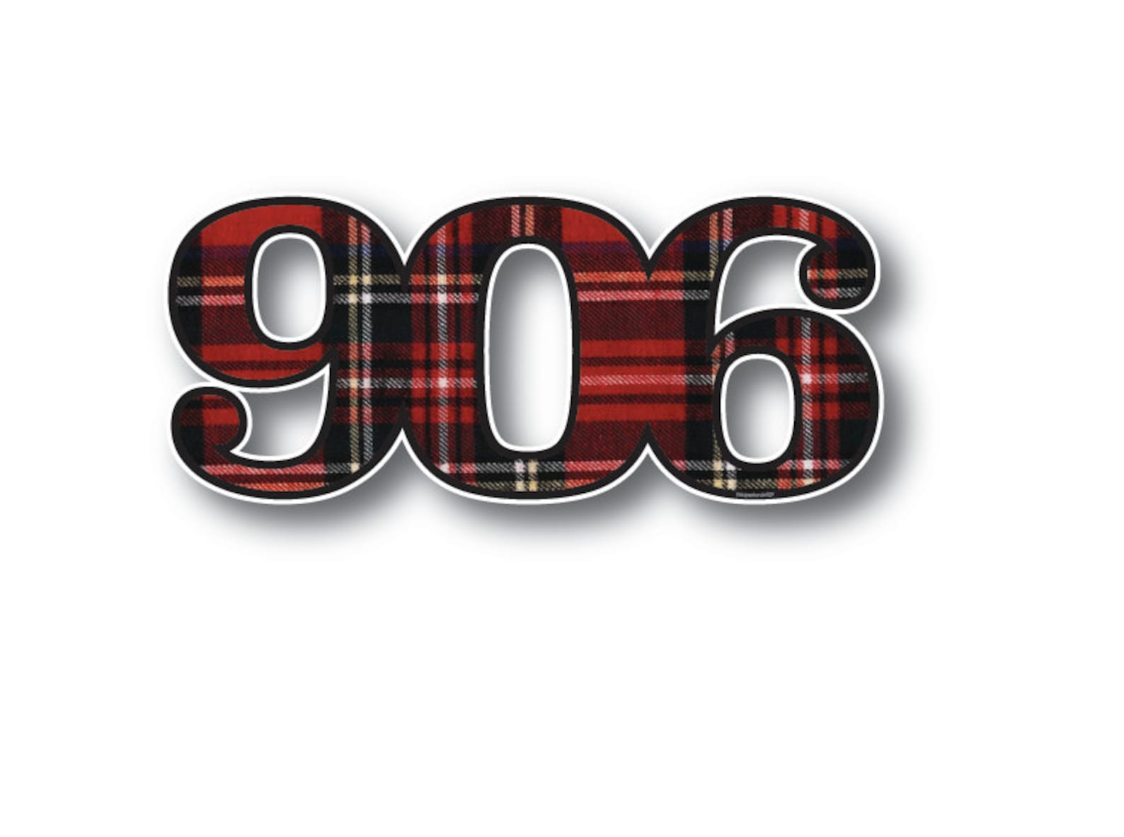 Flannel 906 Area Code Sticker - Etsy