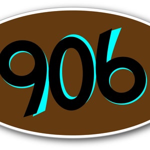 906 Area Code Sticker - Etsy