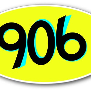 906 Area Code Sticker - Etsy