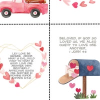 God's Love Scripture Prayer Card Set, Bible Verse Valentine Cards ...