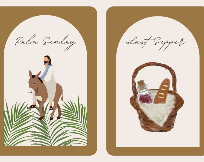 Instant Download Easter Story Cards Holy Week Easter Countdown-easter ...