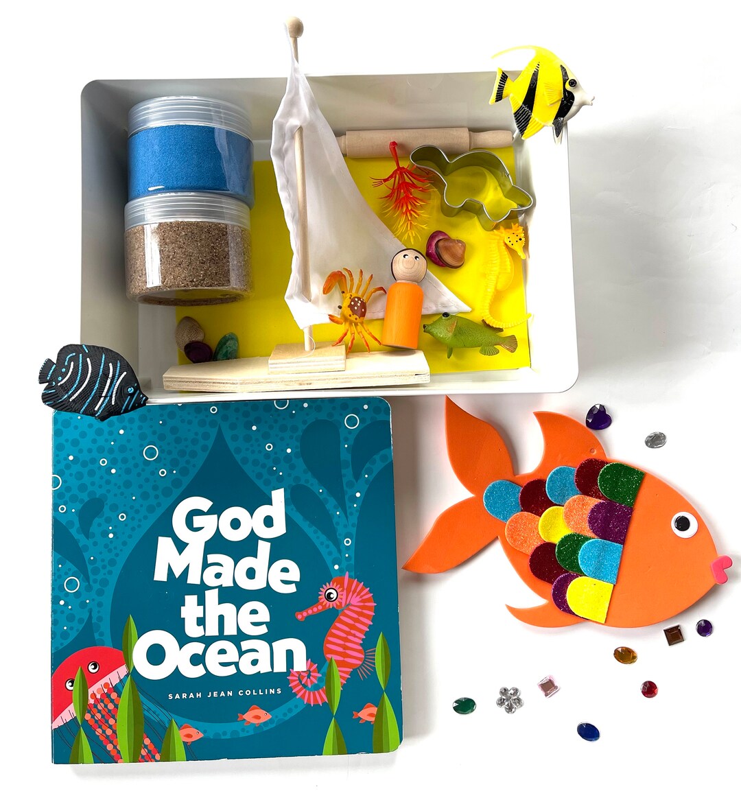 God Made the Ocean Sensory Kit, Sensory Toy, Bible Toy, Ocean Animals ...