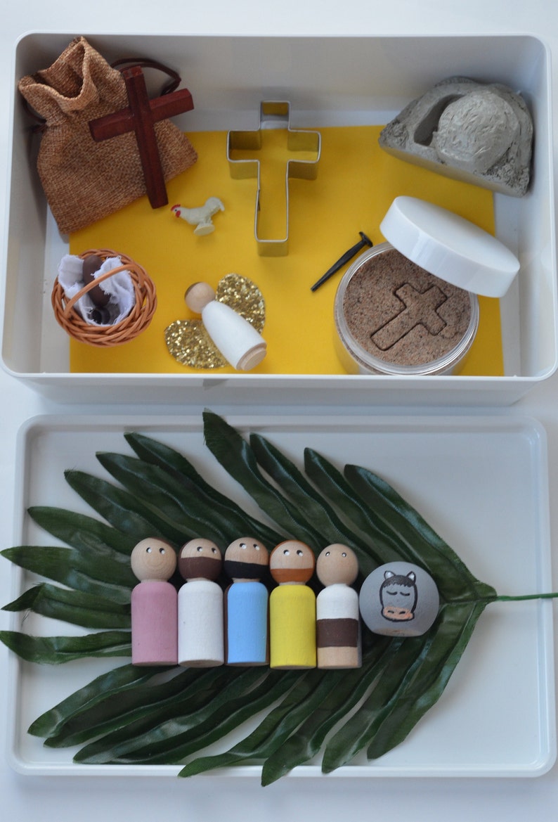 Easter Sensory Kit, Easter Bible Toy, Easter Peg Doll, Animal Sensory ...