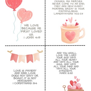Love Themed Scripture Cards, Memory Verse, Valentine's Scripture ...
