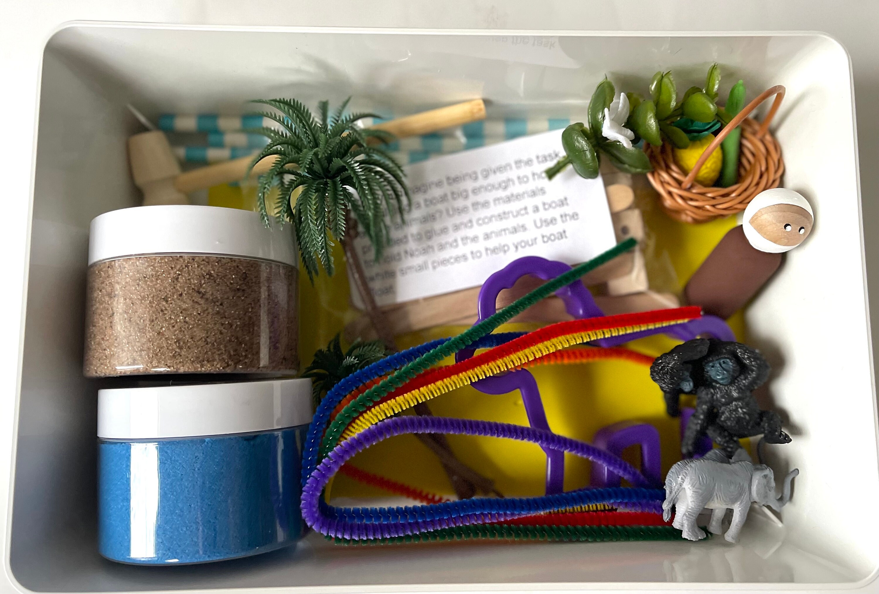 Noahs Ark, Bible Toy, Animal Play Kit, Loose Parts, STEM, Bible Craft ...