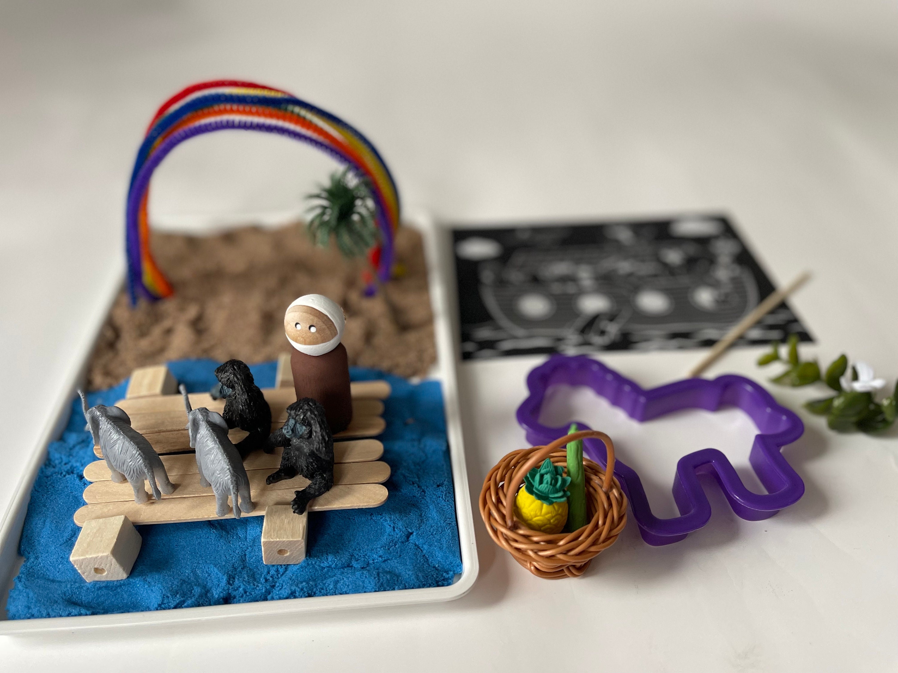 Noahs Ark, Bible Toy, Animal Play Kit, Loose Parts, STEM, Bible Craft ...