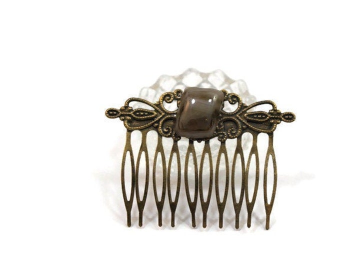 Victorian Style Fused Glass Hair Comb, Hair Accessory, Updo Comb ...