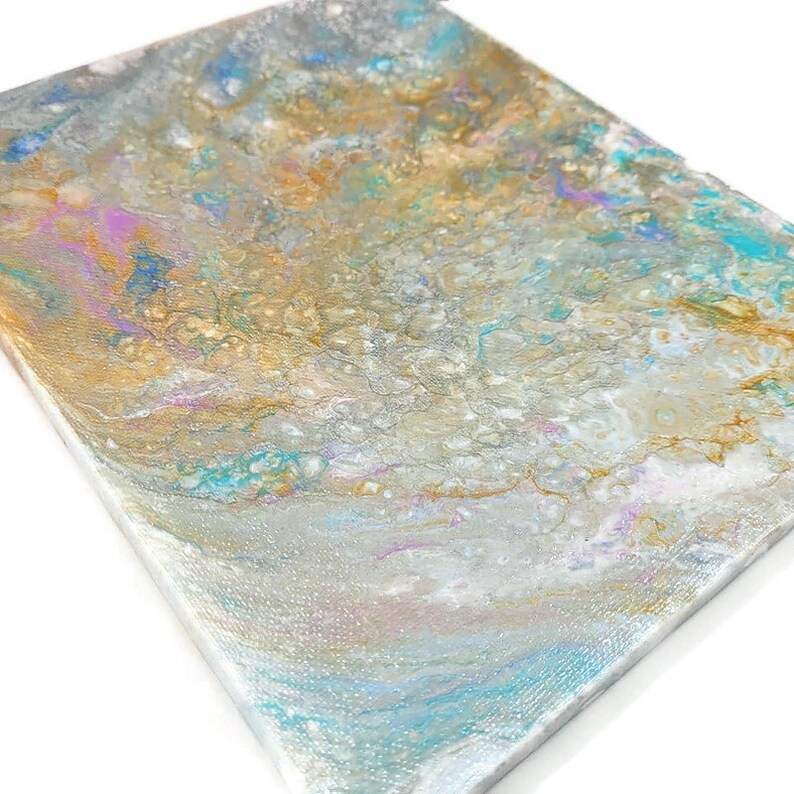 Acrylic Fluid Art Painting Stretched Canvas Original 8x10 - Etsy