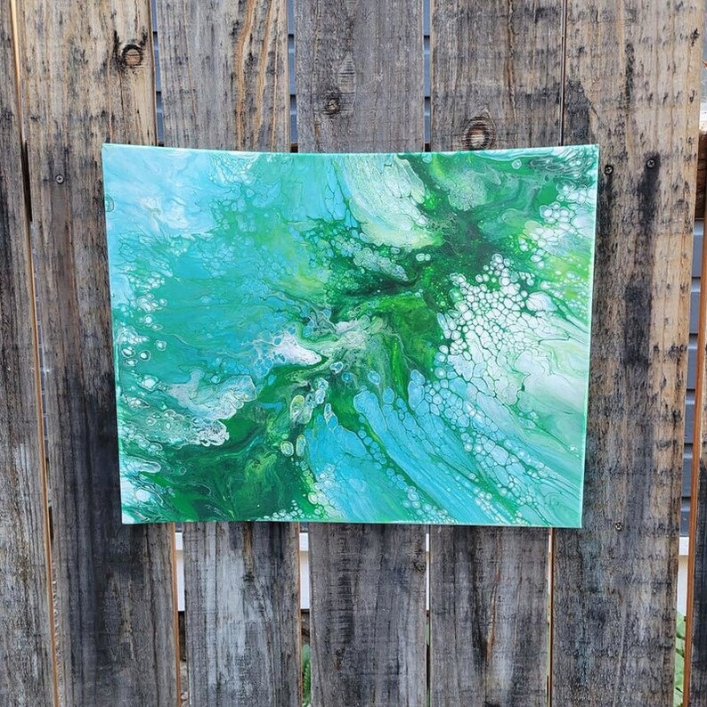 Discounted Warped Frame Acrylic Fluid Art Painting Stretched - Etsy