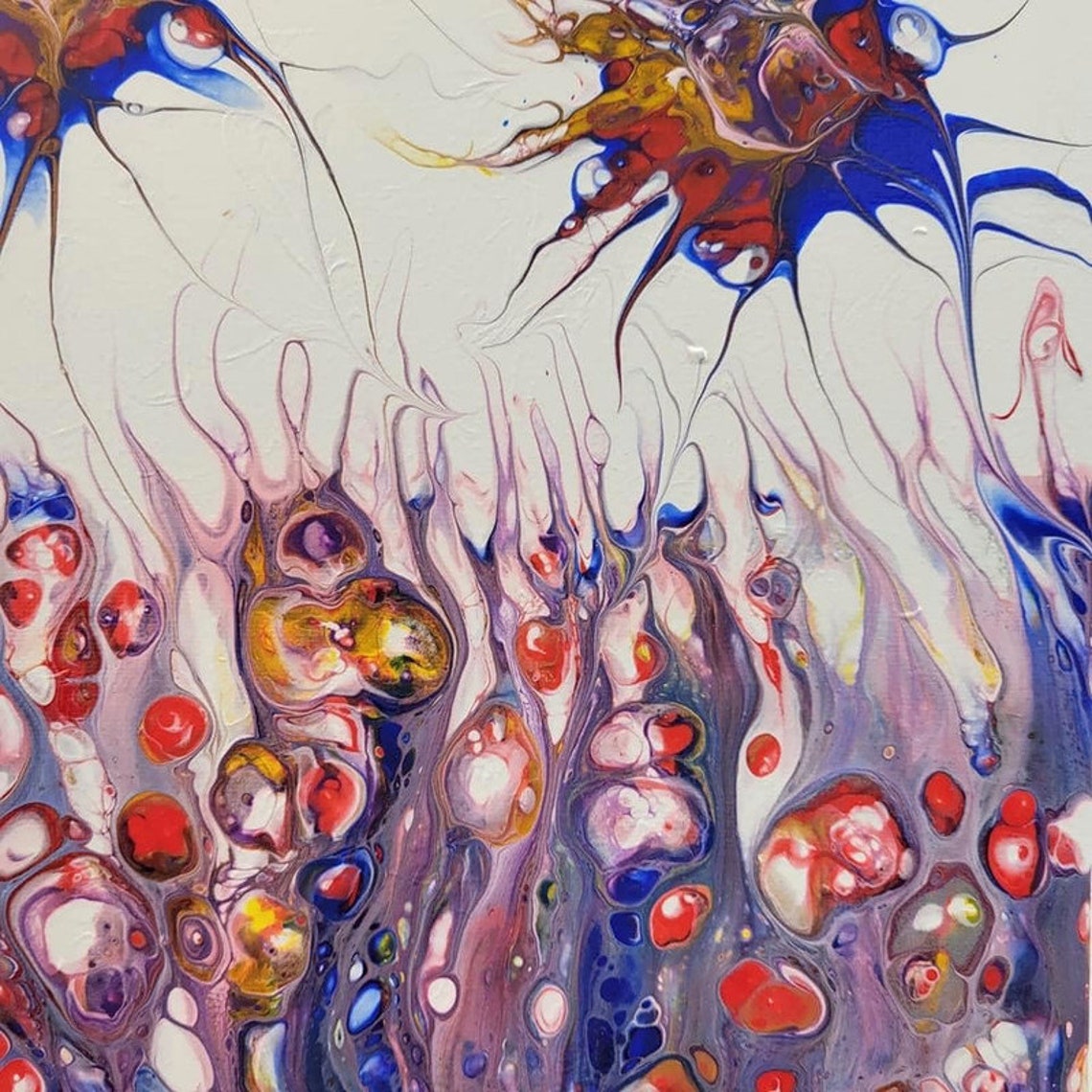Acrylic Fluid Art Pour Painting, Stretched Canvas, Original 8x10 ...