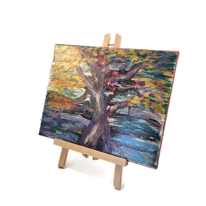 Tree of Knowledge Fluid Art Pour Painting, Abstract Tree of Life ...