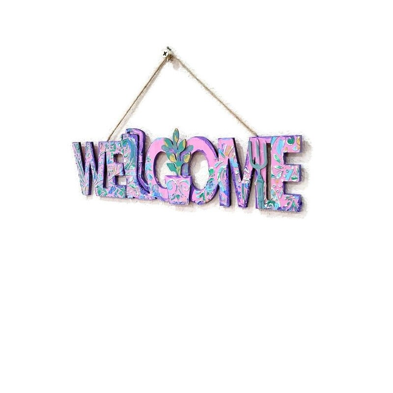 Textured Wooden Welcome Sign: Pink Cowgirl Boot Decor - Etsy