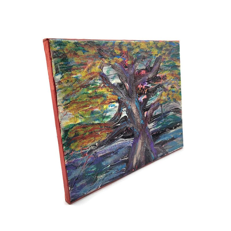 Tree of Knowledge Fluid Art Pour Painting, Abstract Tree of Life ...