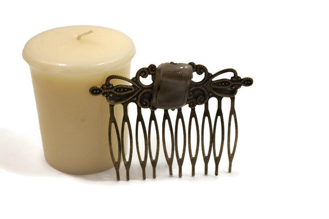 Victorian Style Fused Glass Hair Comb Hair Accessory Updo - Etsy