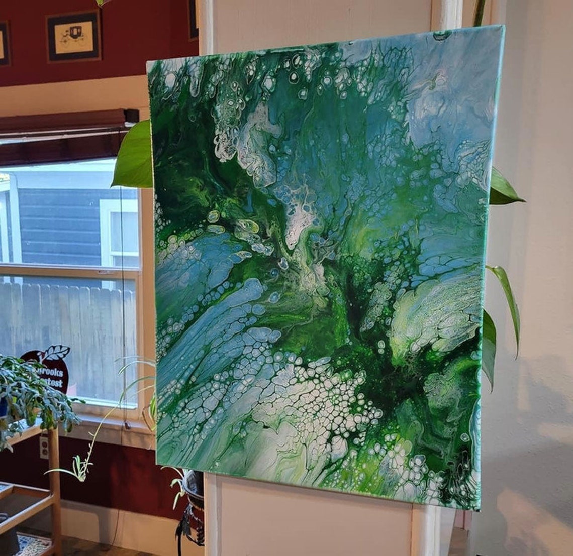 Discounted Warped Frame Acrylic Fluid Art Painting Stretched - Etsy