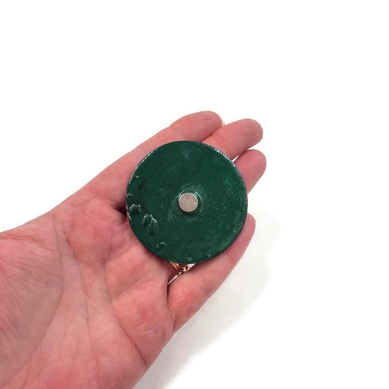 Circle Refrigerator Magnet Wooden Textured Kitchen Office Decor Magnet ...