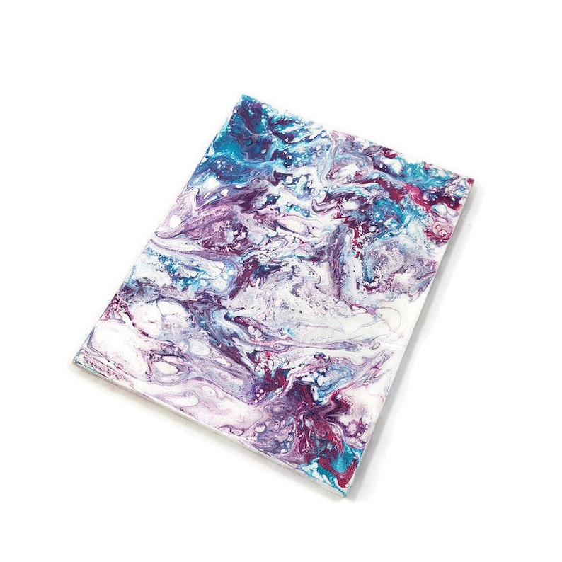 Acrylic Fluid Art Painting, Stretched Canvas, Original 8x10, Abstract ...