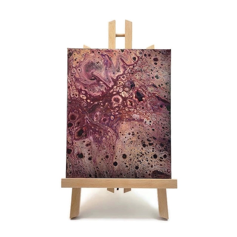 Acrylic Fluid Art Painting, Stretched Canvas, Original 8x10, Abstract ...