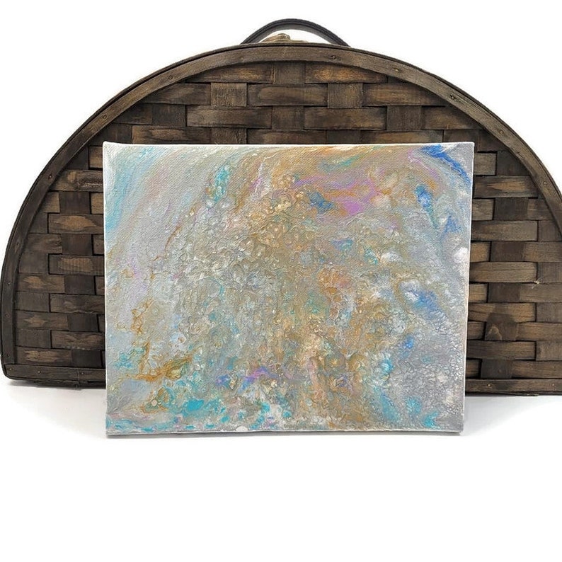 Acrylic Fluid Art Painting Stretched Canvas Original 8x10 - Etsy