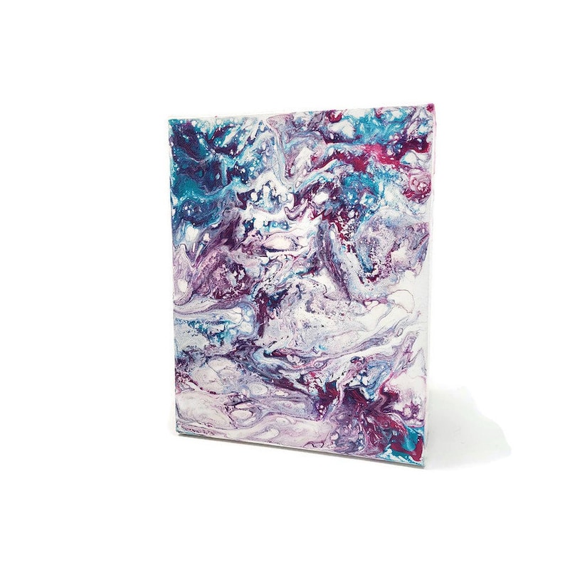 Acrylic Fluid Art Painting, Stretched Canvas, Original 8x10, Abstract ...