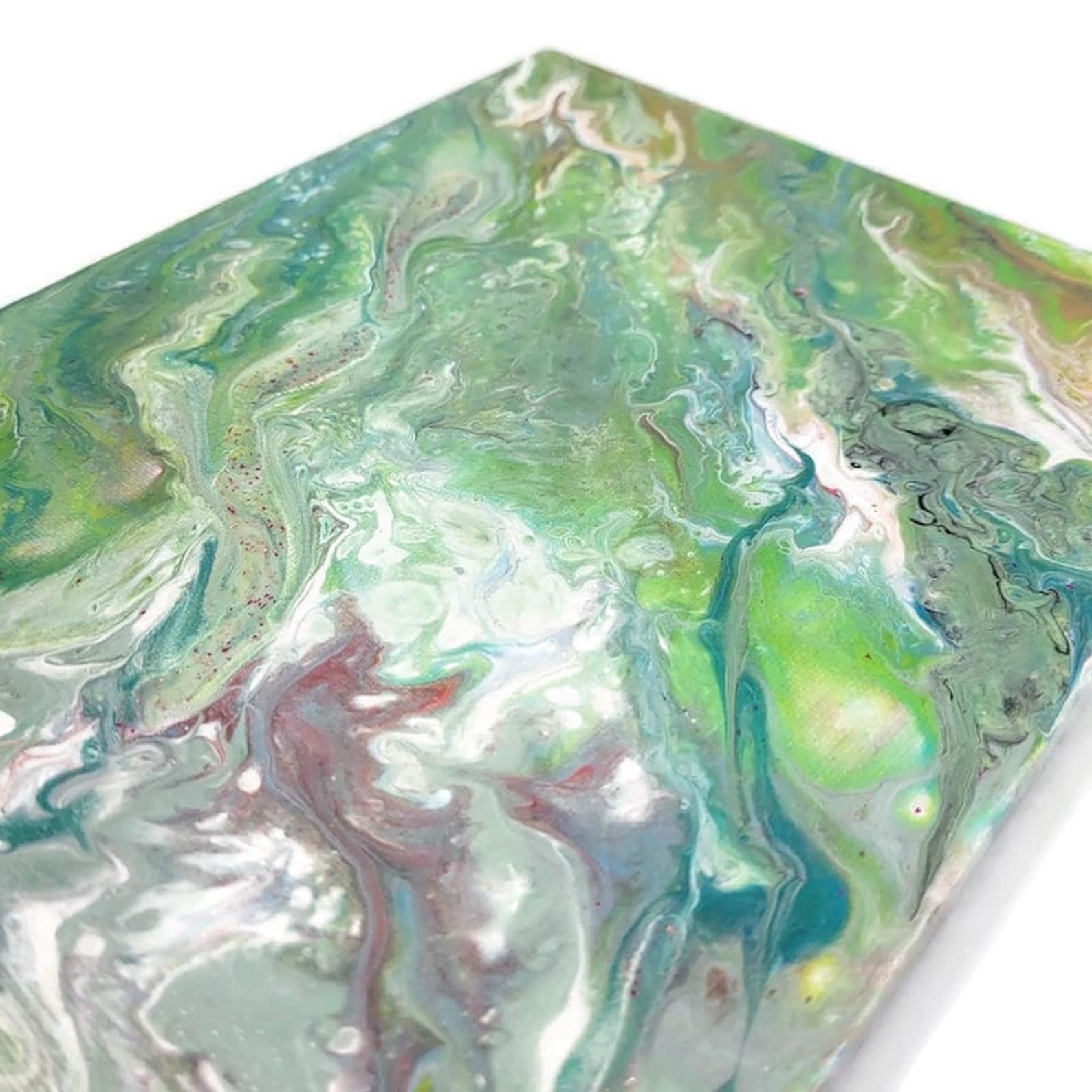 Acrylic Fluid Art Painting, Stretched Canvas, Original 8x10, Abstract ...