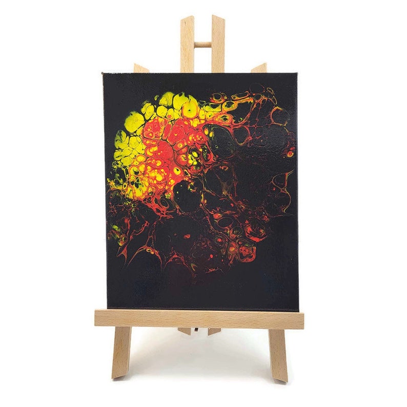 Acrylic Fluid Art Painting Stretched Canvas Original 8x10 - Etsy