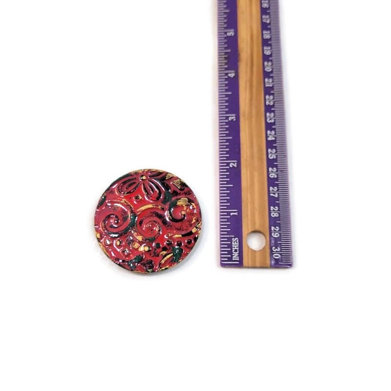 Circle Refrigerator Magnet Wooden Textured Kitchen Office Decor Magnet ...