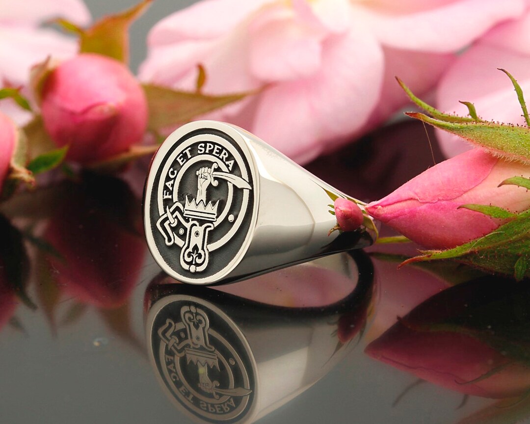 Matheson Scottish Clan Crest Signet Ring Family Crest Ring Coat of Arms ...