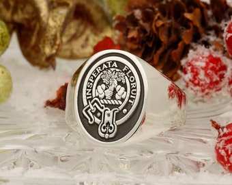 Macpherson Scottish Clan Signet Ring Silver Handmade and | Etsy