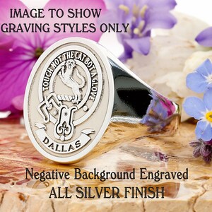 Brodie Scottish Clan Engraved Signet Ring | Sterling Silver | Family ...