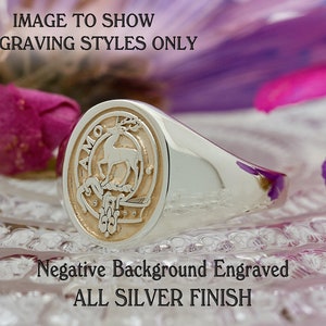 Keith Scottish Clan Engraved Signet Ring | Sterling Silver | Family ...