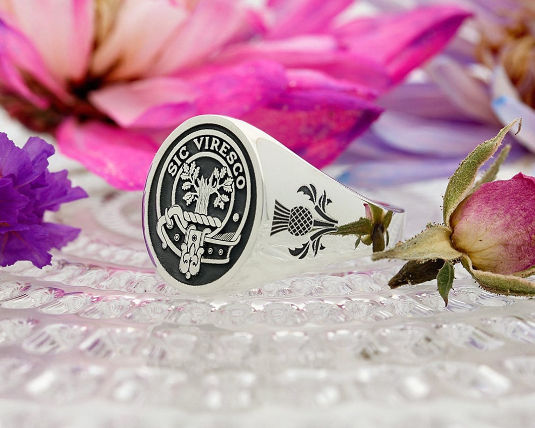 Christie Scottish Clan Engraved Signet Ring | Sterling Silver | Family ...