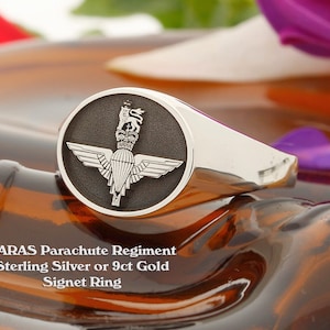 PARAS Parachute Regiment Army Military Regimental Signet Ring ...