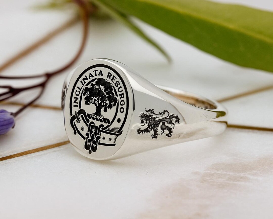 Cooper Scottish Clan Engraved Signet Ring | Sterling Silver | Family ...