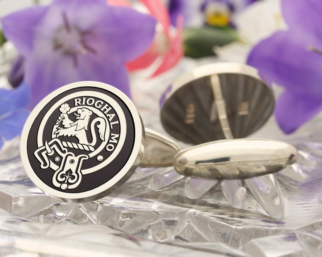 Primrose Scottish Clan Engraved Cufflinks | Sterling Silver ...