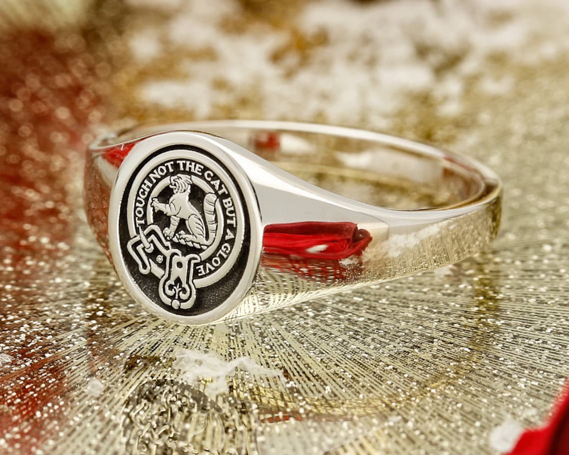Macpherson Scottish Clan Signet Ring Silver Handmade and - Etsy UK